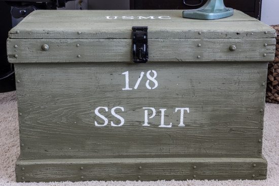 Vintage Military Foot Locker Makeover