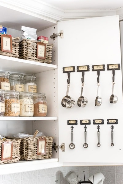 Pantry Cabinet Organization and Printable Labels - Bless'er House