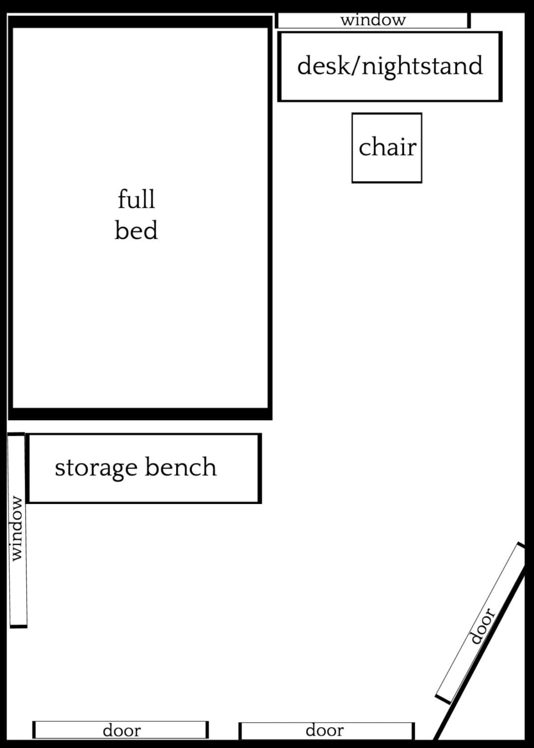 3 Furniture Layouts for a Small Bedroom - Bless'er House