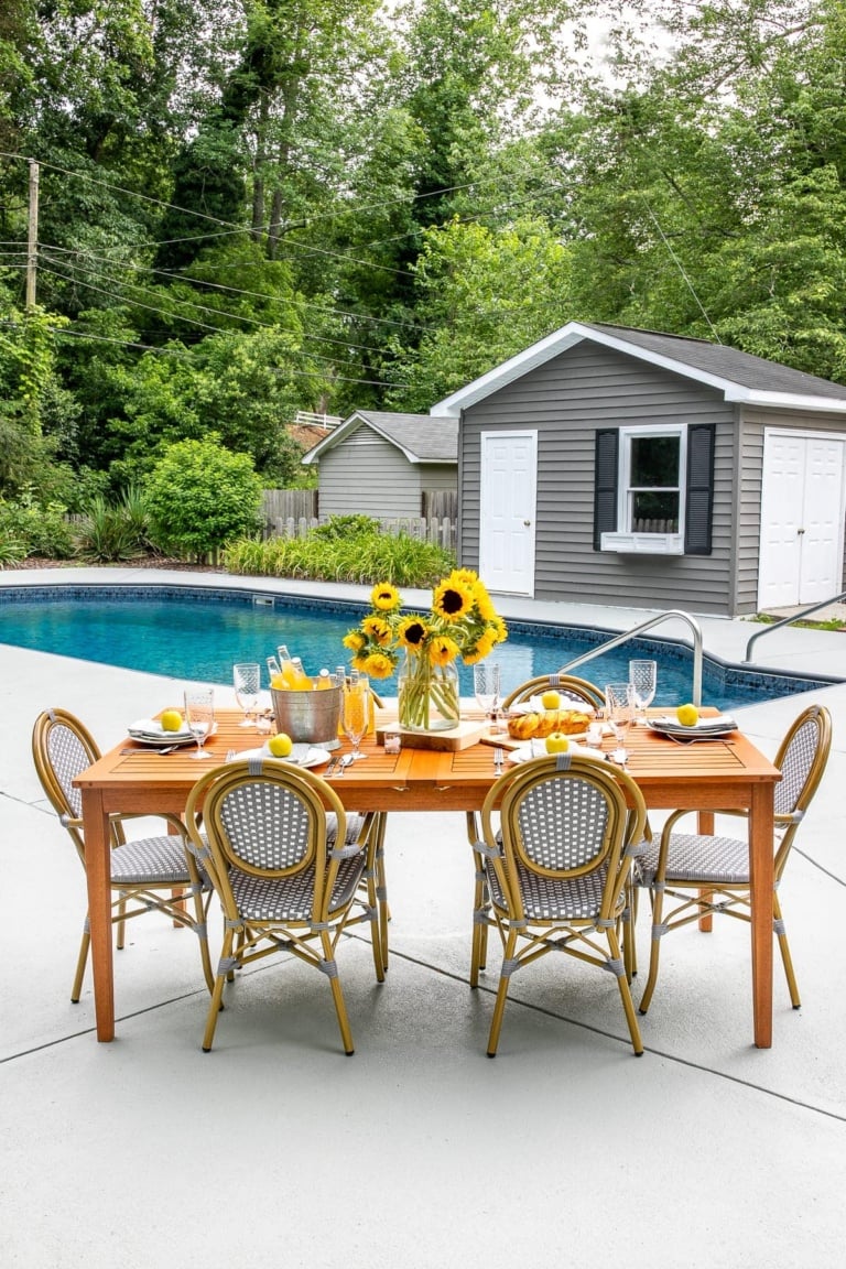 DIY Painted Concrete Pool Deck and Patio That Lasts! - Bless'er House