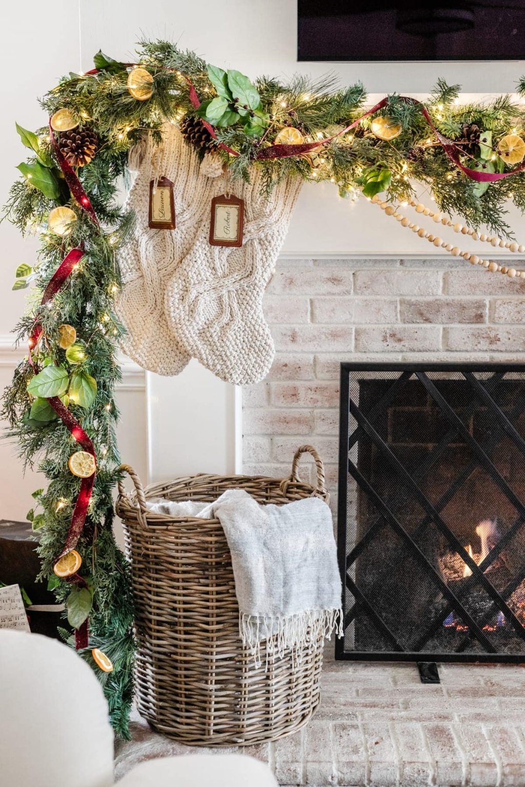 How to Make Beautiful DIY Mantel Garland for Christmas - Bless'er House