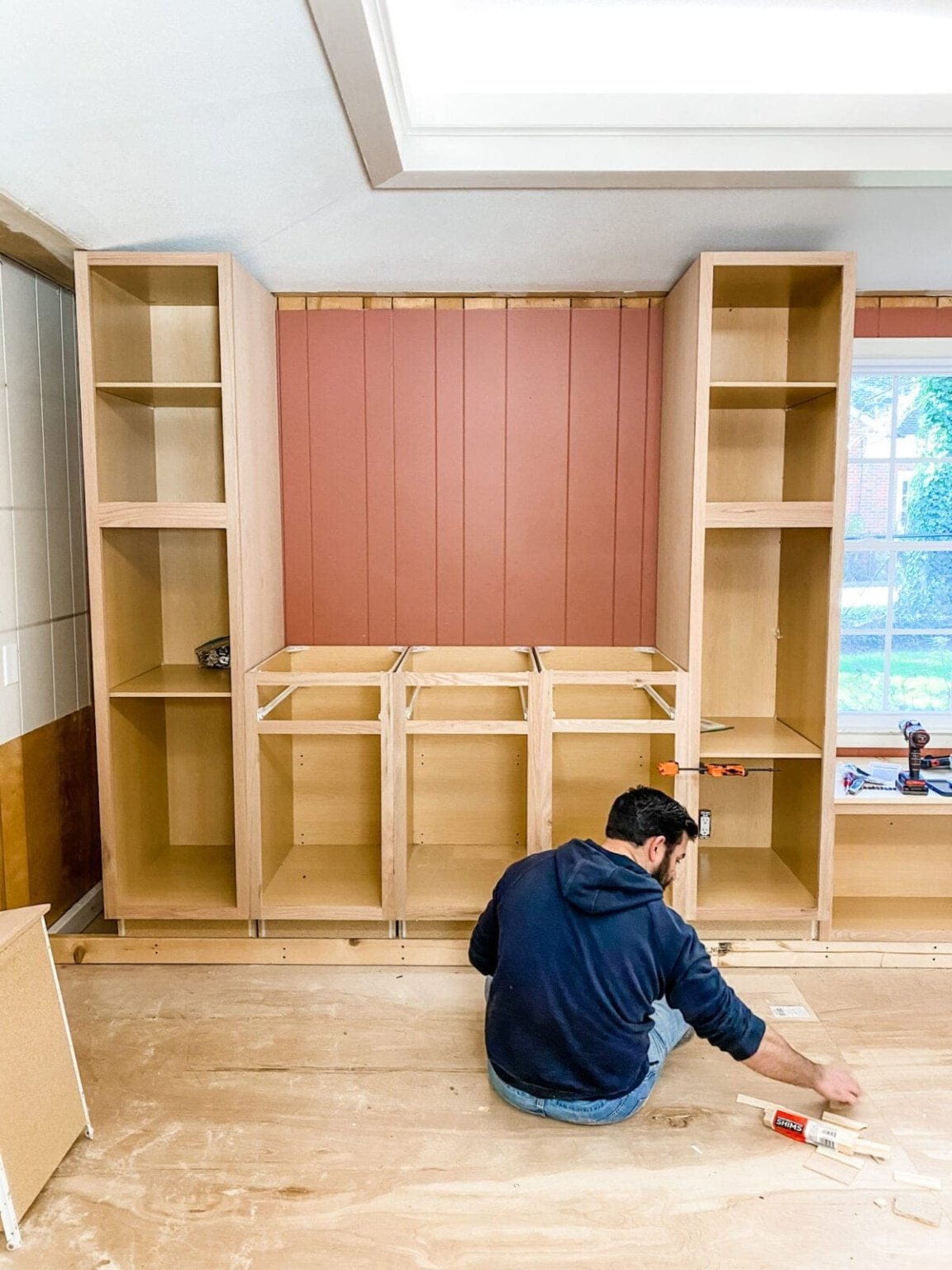 DIY Built In Cabinets and Window Seat - Bless'er House