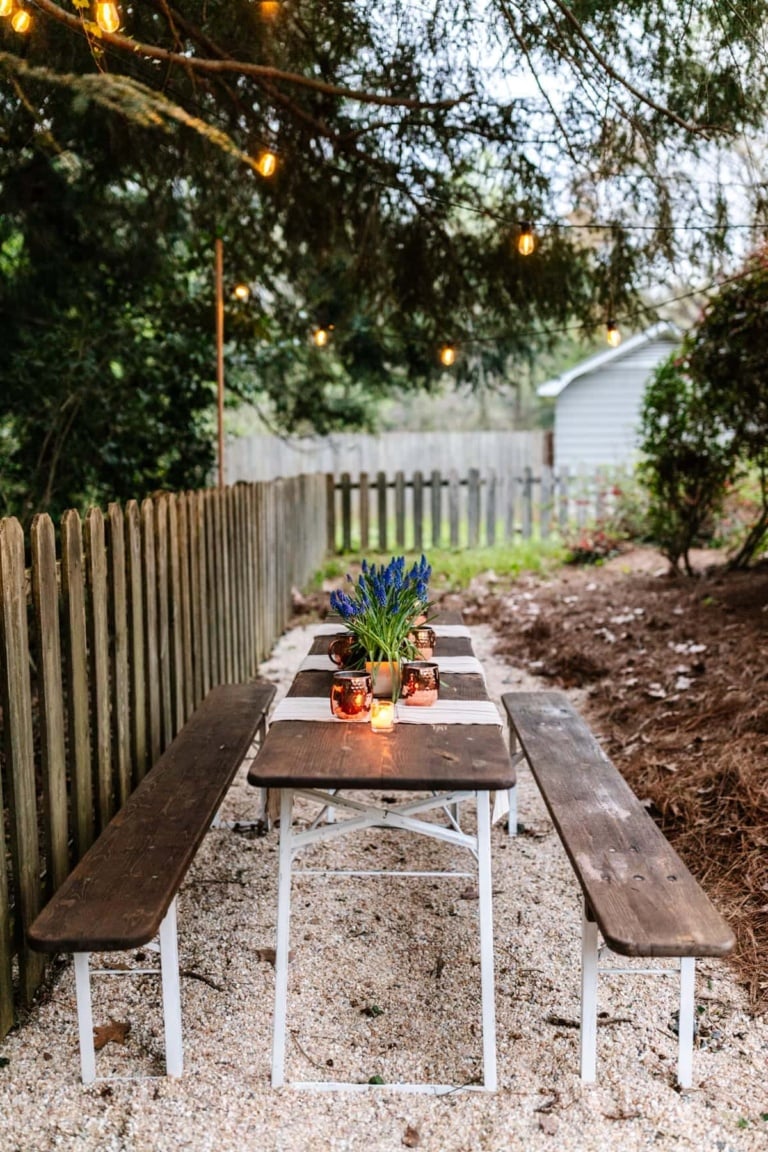 DIY Beer Garden Transformation in a Neglected Backyard - Bless'er House