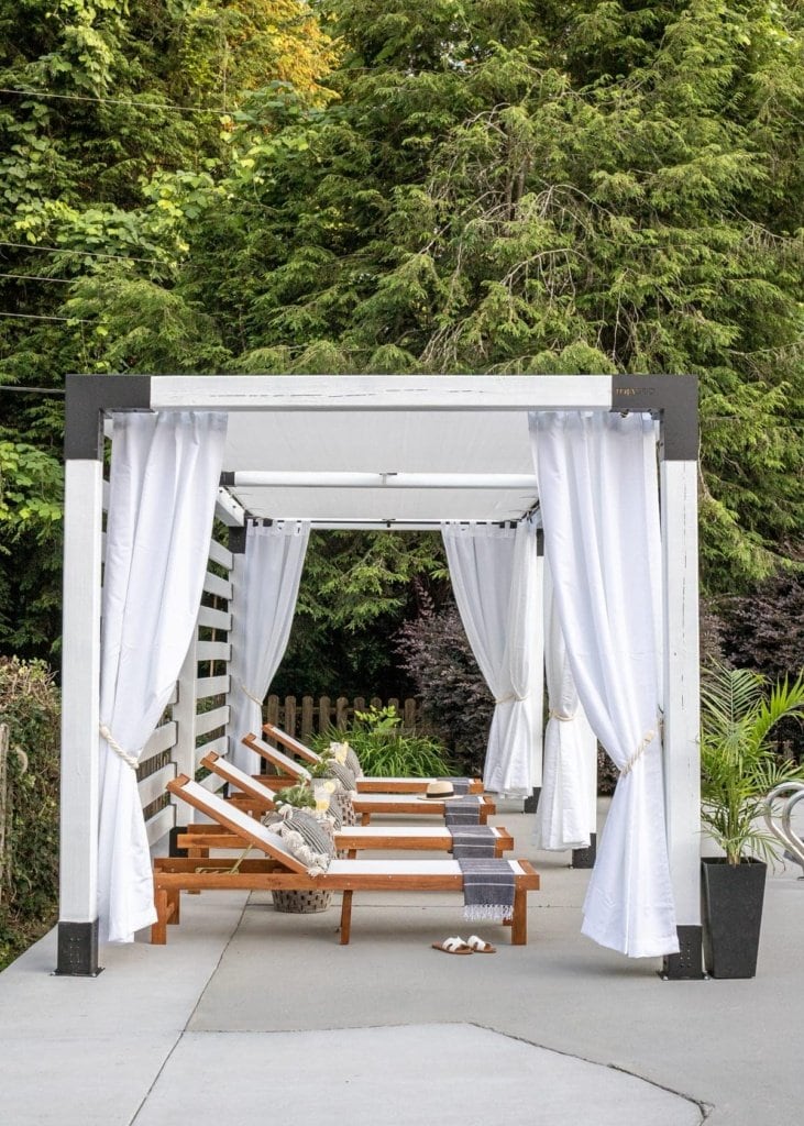 How to Build a Luxurious DIY Backyard Pool Cabana Pergola - Bless'er House