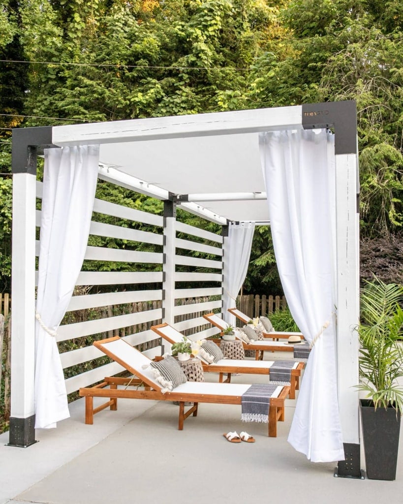 How to Build a Luxurious DIY Backyard Pool Cabana Pergola - Bless'er House