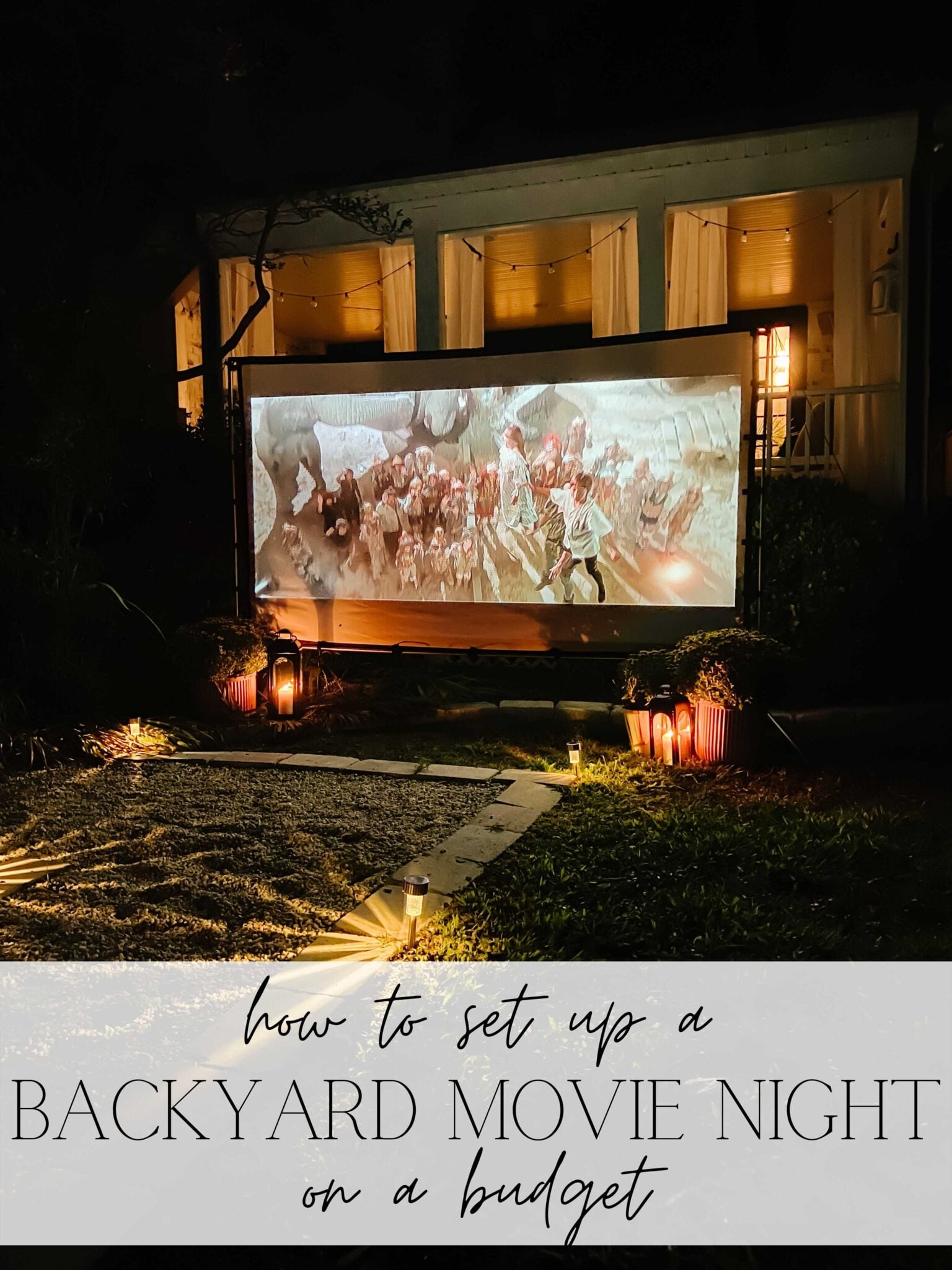 How to Set Up a Backyard Movie Night on a Budget - Bless'er House
