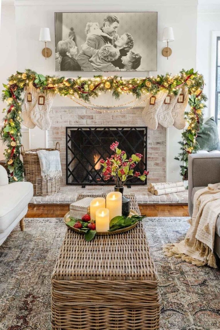 How to Make Beautiful DIY Mantel Garland for Christmas - Bless'er House