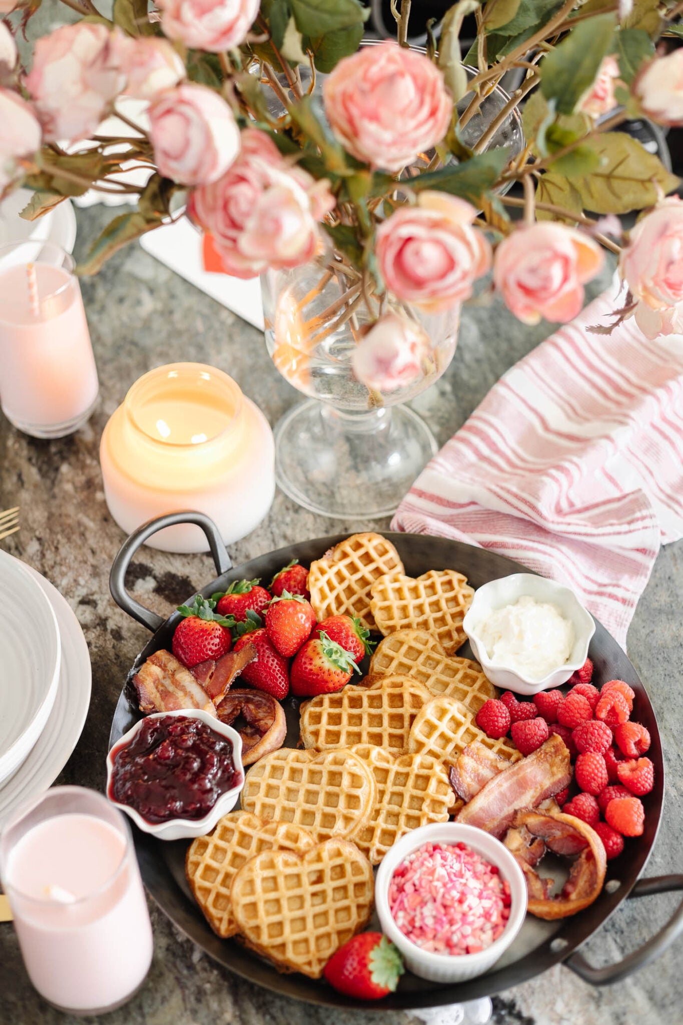 Valentine's Day Breakfast Charcuterie Board - Bless'er House