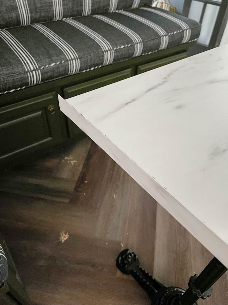 DIY Faux Marble Dining Table in Under an Hour - Bless'er House