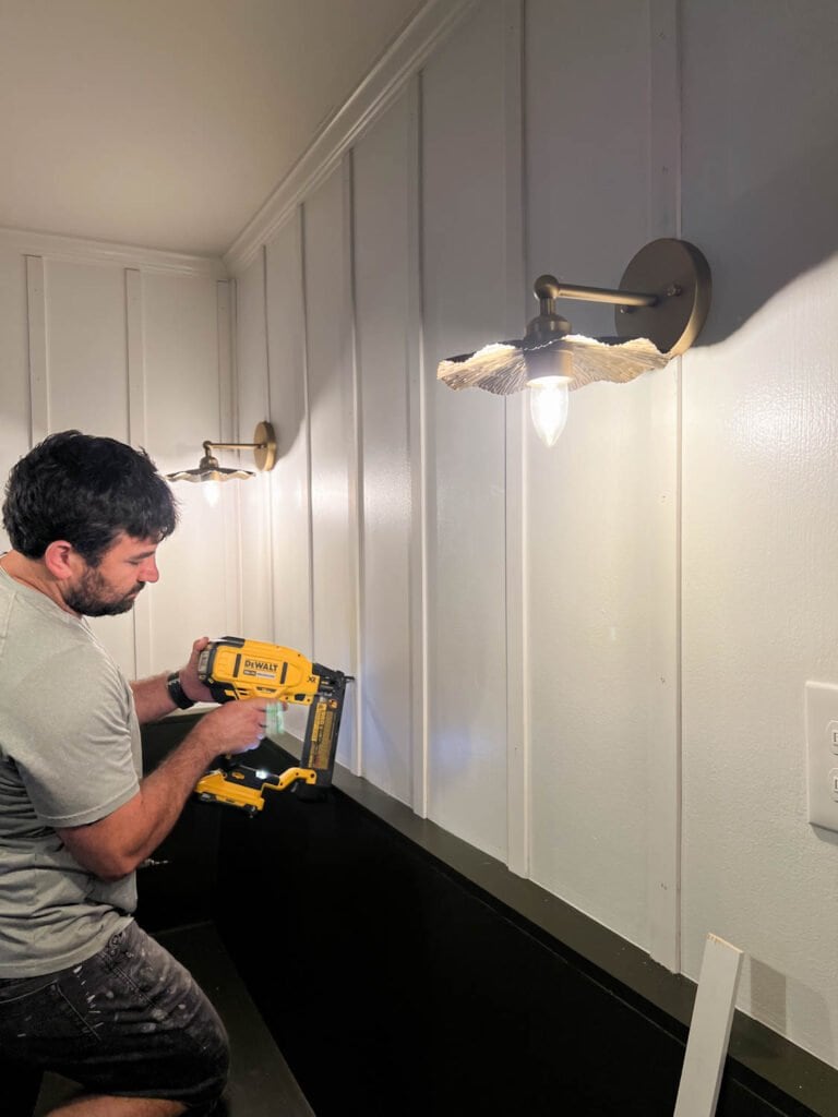 Inexpensive DIY Batten Wall Using Lattice Strips - Bless'er House