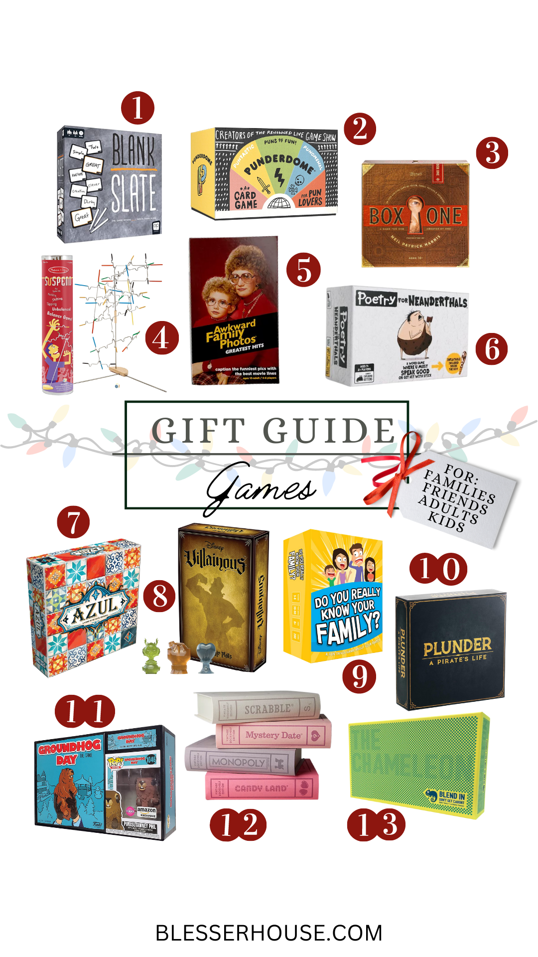 Family Board Games Gift Guide - Bless'er House