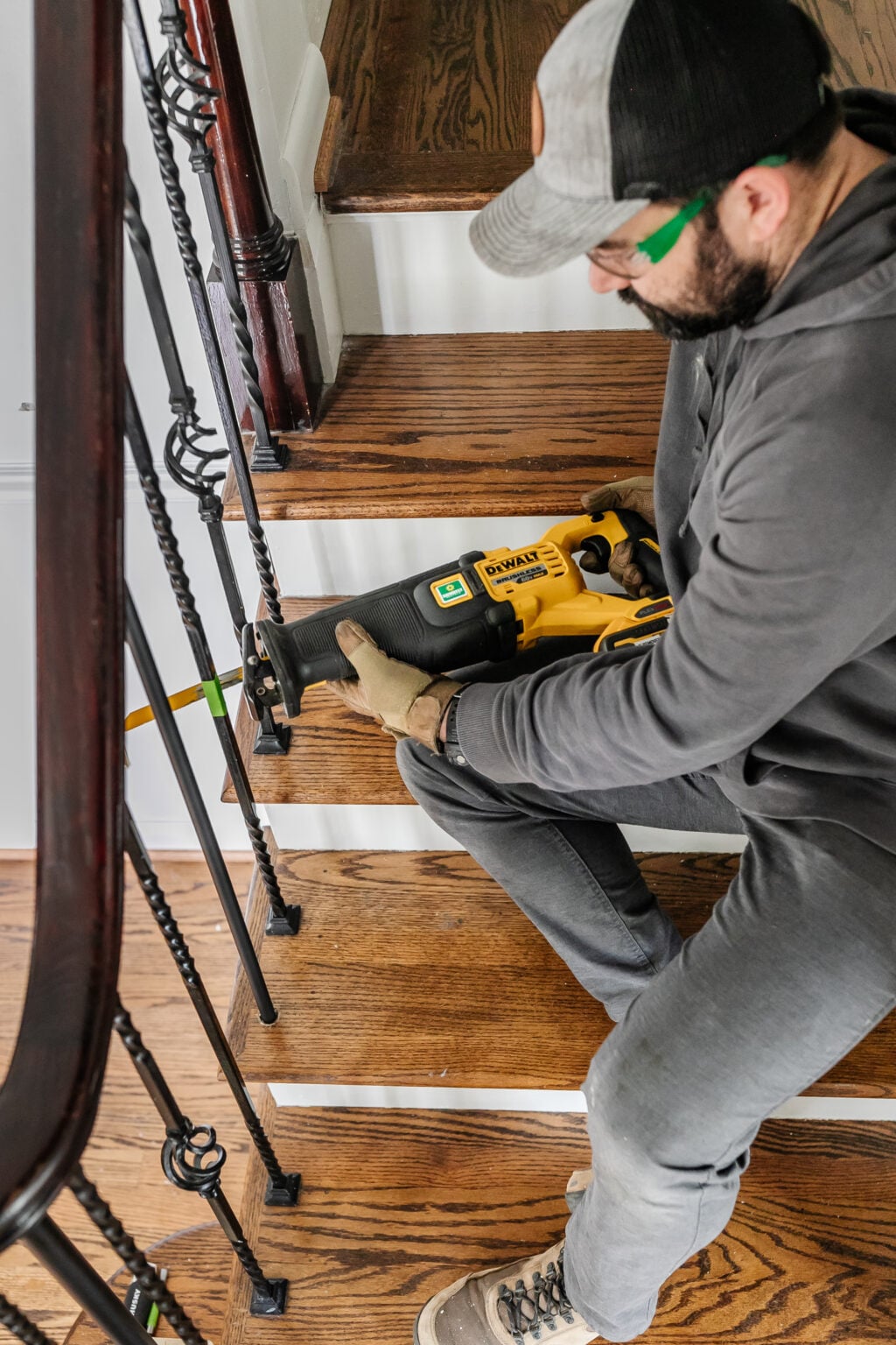 How to Replace Stair Spindles – DIY Stair Makeover | Top Crew Construction