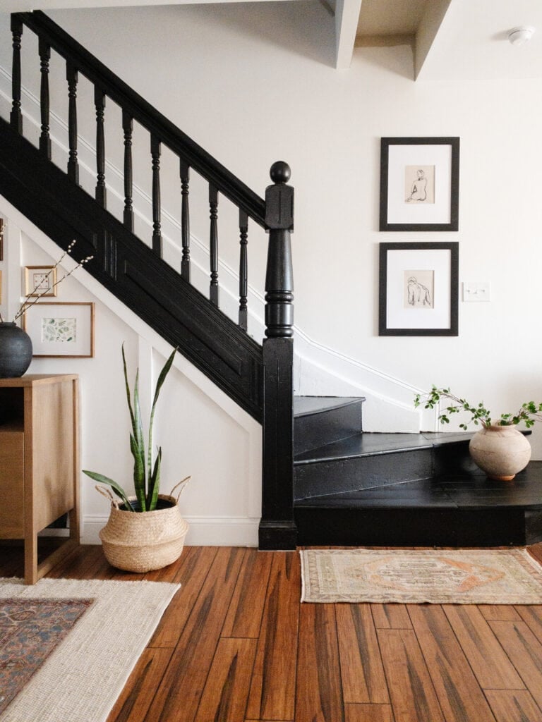 9 Black Stair Railing Ideas Inspiring Drama in Our Foyer - Bless'er House