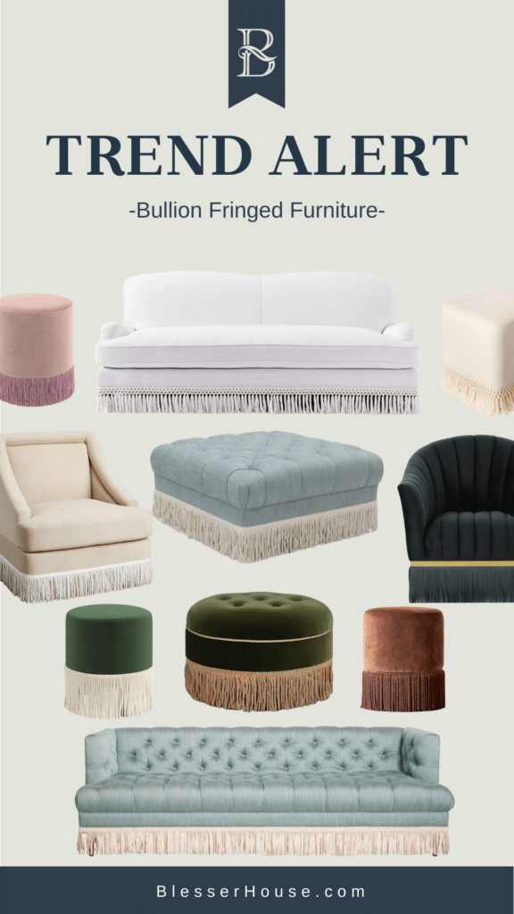 Trend Alert: Bullion Fringe Furniture for All Budgets - Bless'er House