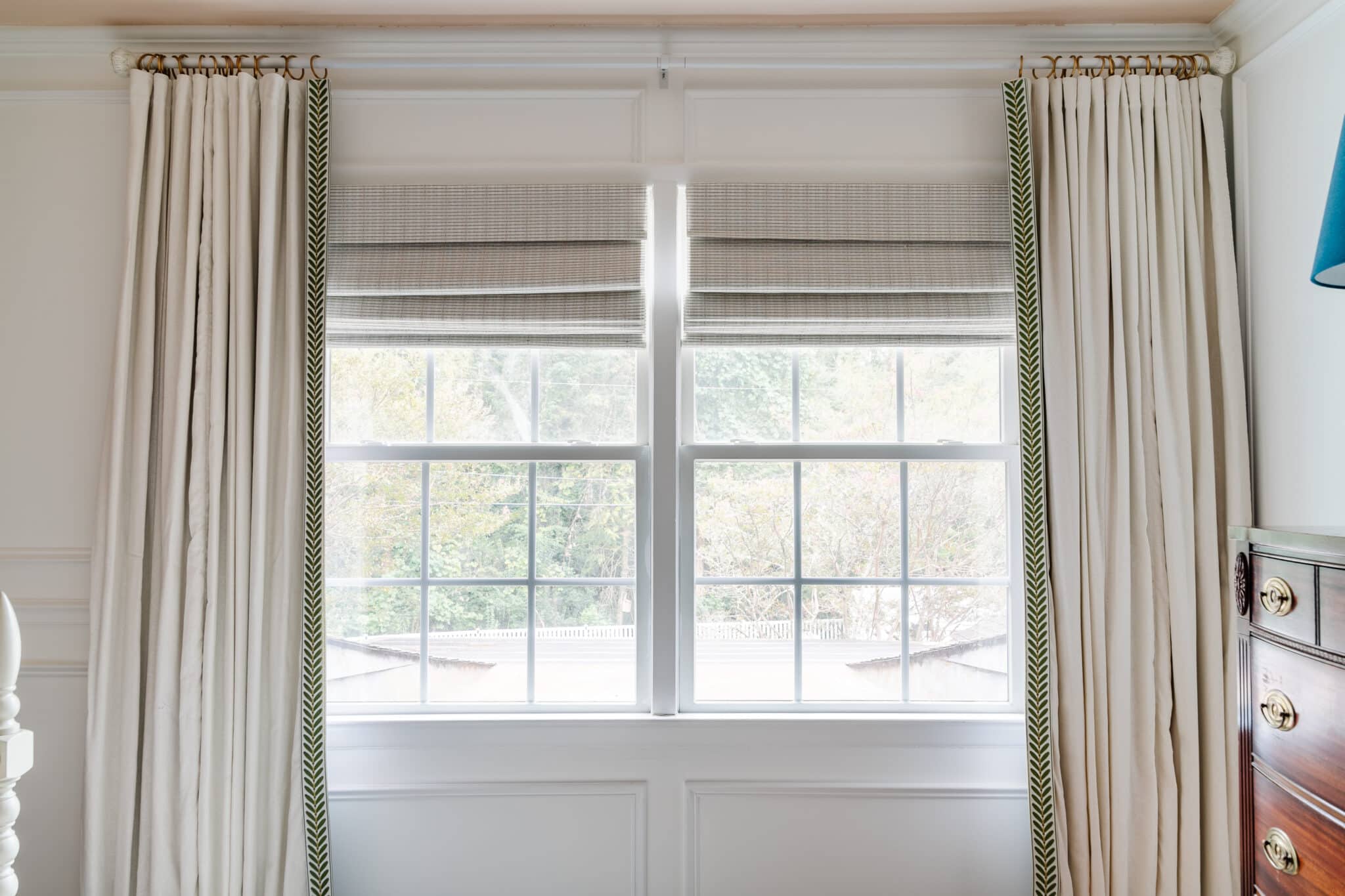 Easy DIY No Sew Curtains With Trim: Step By Step Tutorial - Bless'er House