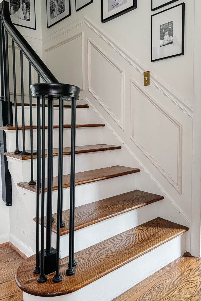 How to Install DIY Stair Wainscoting the Easy Way - Bless'er House