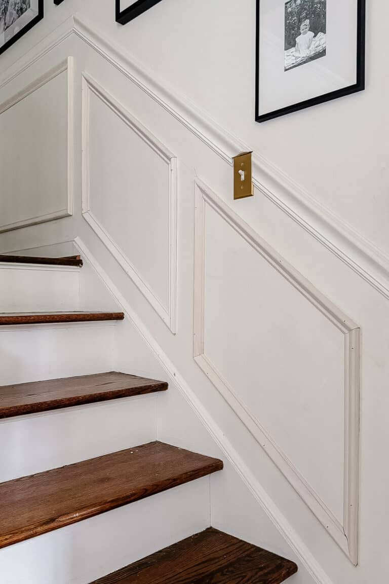 How to Install DIY Stair Wainscoting the Easy Way - Bless'er House