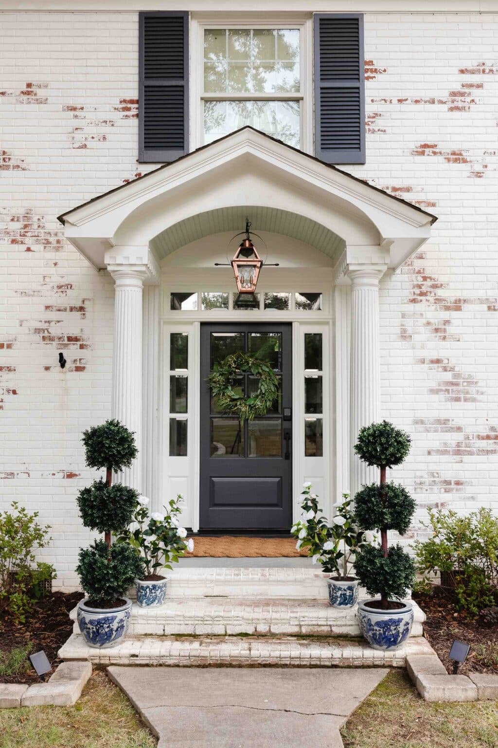 Our Colonial Front Door Makeover With Charleston Style Decor - Bless'er ...