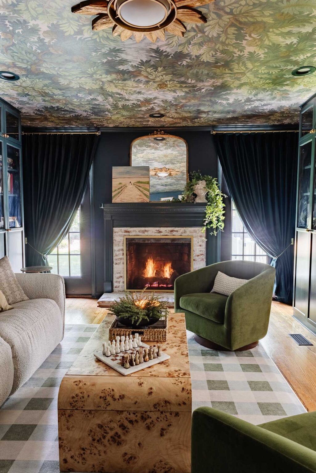 How to Pull Back Single Panel Drapes & Home Theater Curtains - Bless'er ...