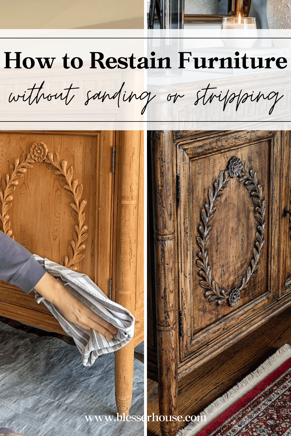 Staining old furniture store