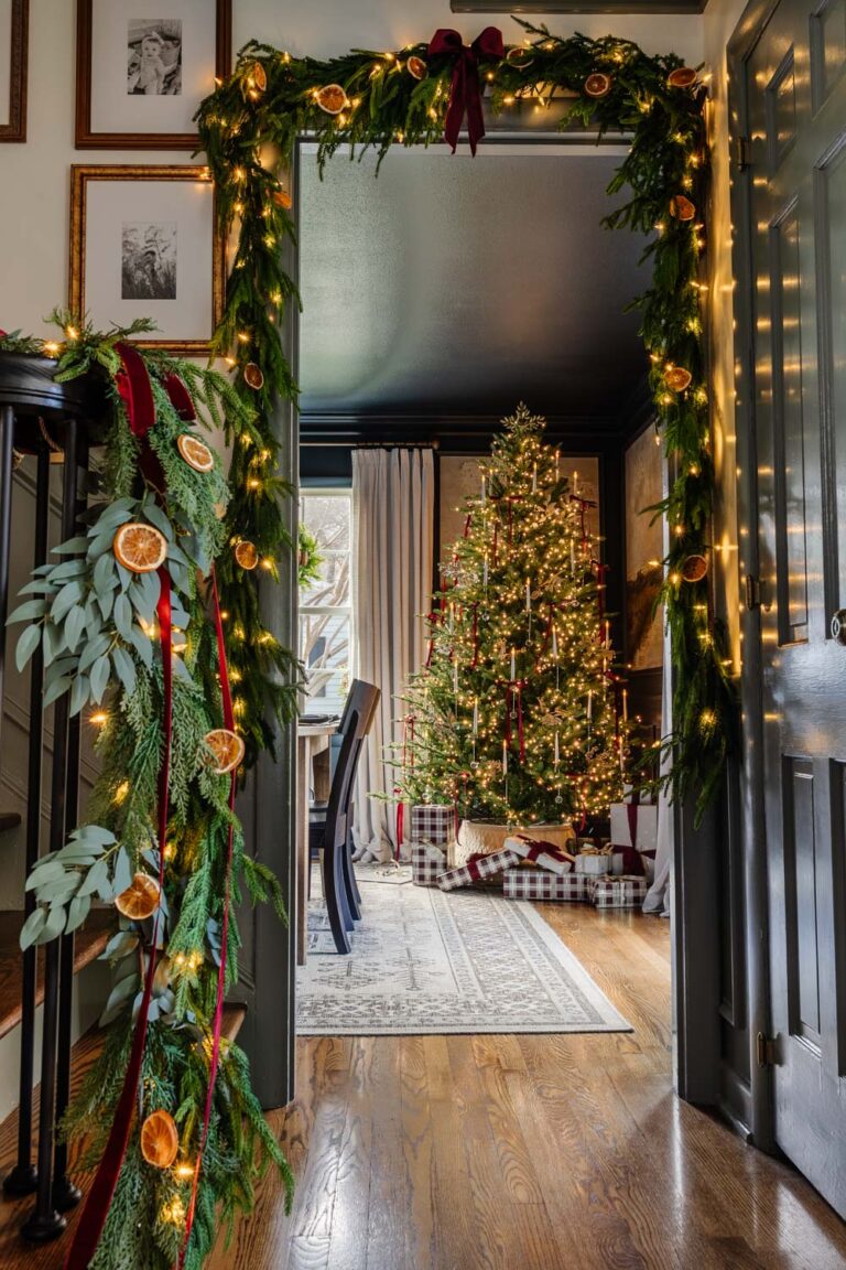 How to Hang Garland Over a Doorway (No Damage & Totally Customizable ...