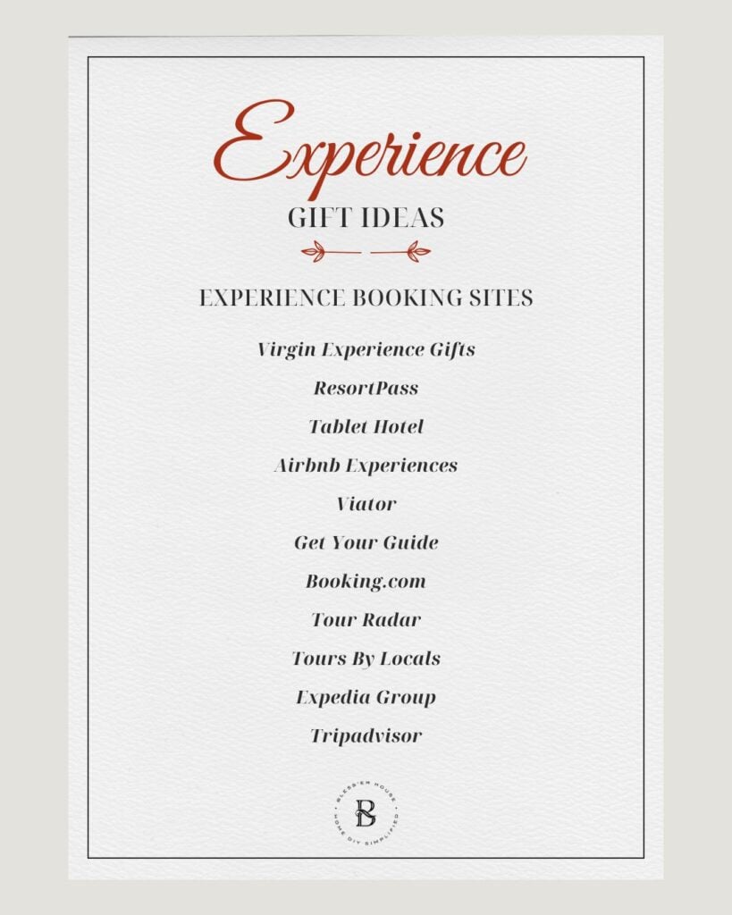 100+ Best Experience Gifts for Everyone on Your List - Bless'er House