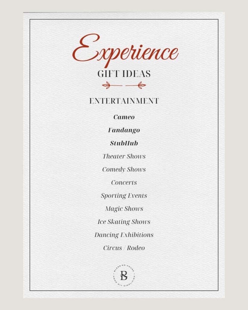 100+ Best Experience Gifts for Everyone on Your List - Bless'er House