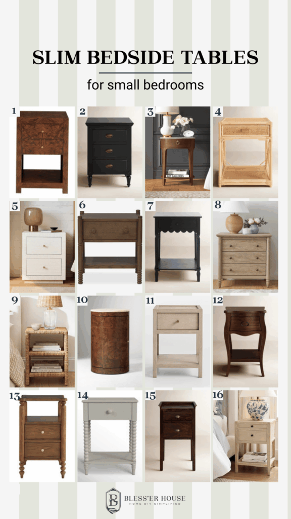 20+ Slim Bedside Tables Perfect for Small Bedrooms - Bless'er House
