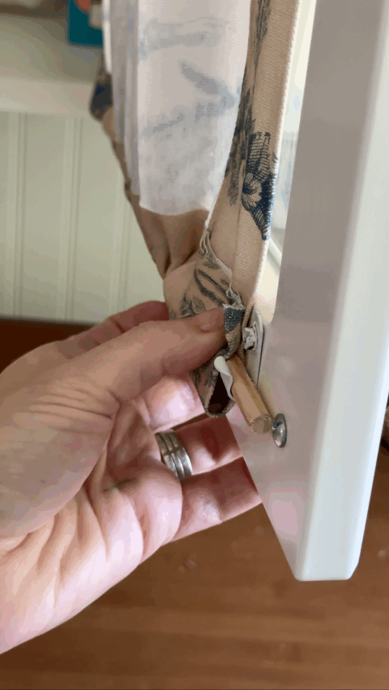 No Sew DIY Fabric Cabinet Doors That Hide Clutter in Style - Bless'er House
