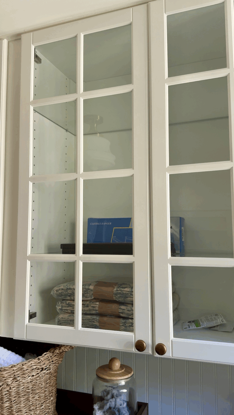No Sew DIY Fabric Cabinet Doors That Hide Clutter in Style - Bless'er House